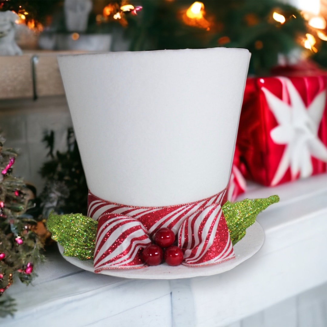 White Christmas Tree Topper Simple Tree Topper Candy Cane Christmas ...
