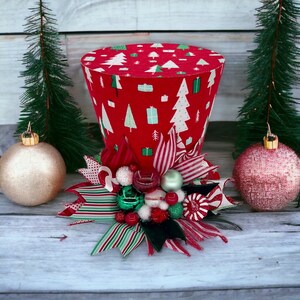 Mint Green and Red Christmas Tree Topper Whimsical Tree Topper ...