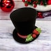 Frosty Snowman Top Hat Christmas Tree Topper: Holly Berry Decor - Etsy
