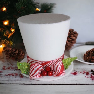 White Christmas Tree Topper Simple Tree Topper Candy Cane Christmas ...
