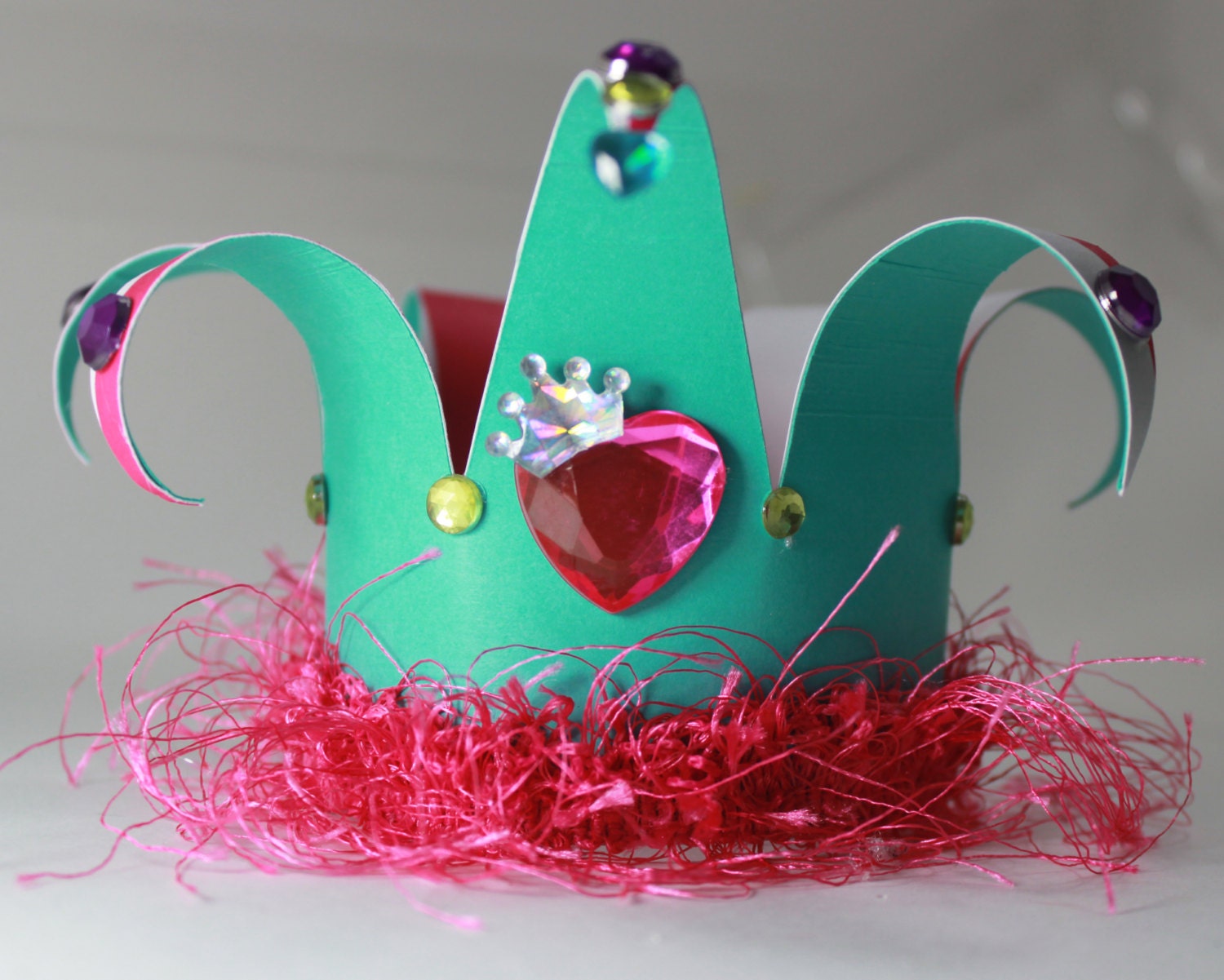 Girls birthday crown mini mouse theme party queen of hearts | Etsy