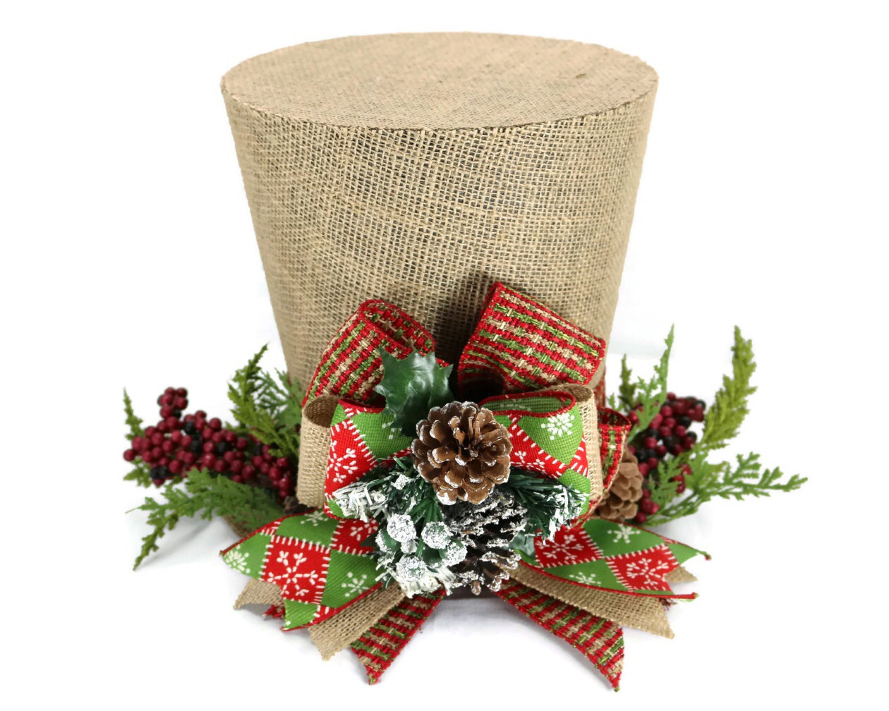 Rustic Christmas tree topper, Shabby Chic christmas decoration, plaid ...