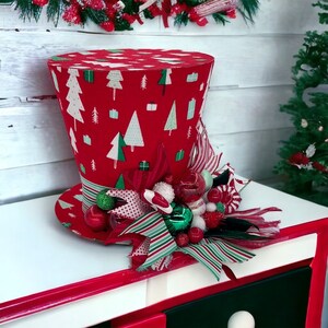 Mint Green and Red Christmas Tree Topper Whimsical Tree Topper ...
