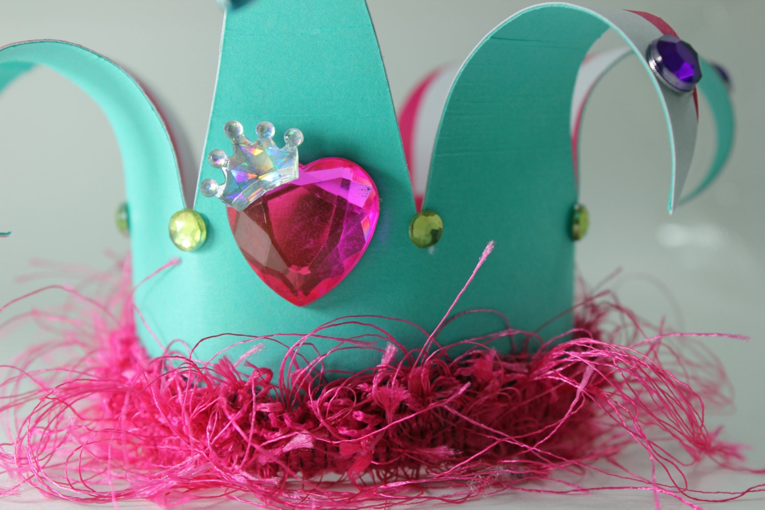 Girls birthday crown mini mouse theme party queen of hearts | Etsy