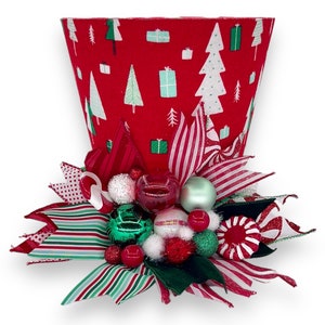 Mint Green and Red Christmas Tree Topper Whimsical Tree Topper ...