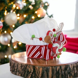 Chef Hat Christmas Tree Topper: Peppermint Bakery Theme - Etsy UK