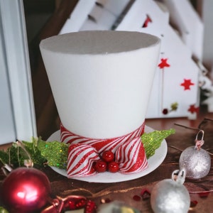White Christmas Tree Topper Simple Tree Topper Candy Cane Christmas ...