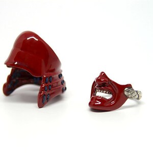 SAMURAI Ring "kabuto" Red - Etsy