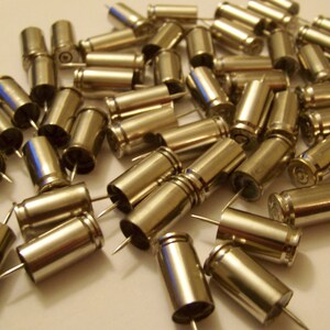 9mm Bullet Casing Thumb Tack set of 100 Nickel 9 Mm. Gun - Etsy