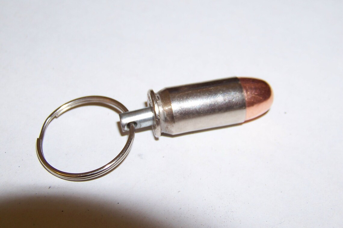 9mm Bullet Key Chain Nickel Total Metal Jacket Zipper Pull | Etsy