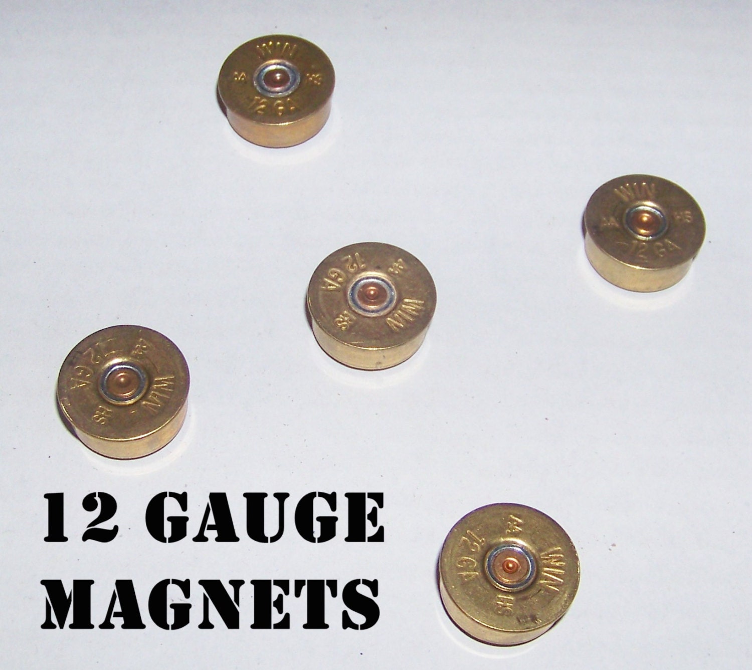 12 Gauge Shotgun Shell Magnets With Brass Heads (lot of 5) Perfect for ...