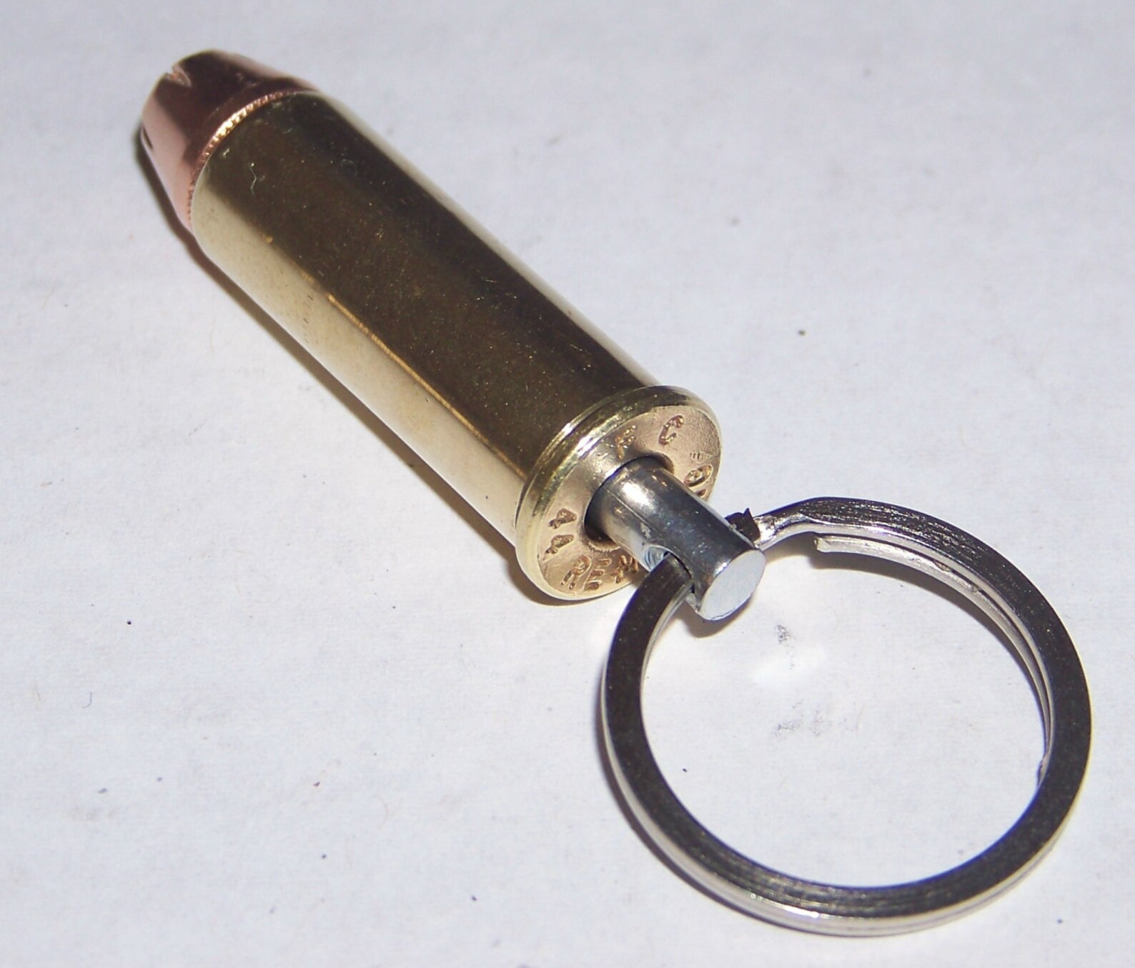 Bullet Key Chain Brass .44 MAGNUM Caliber ACP Recycled Total - Etsy