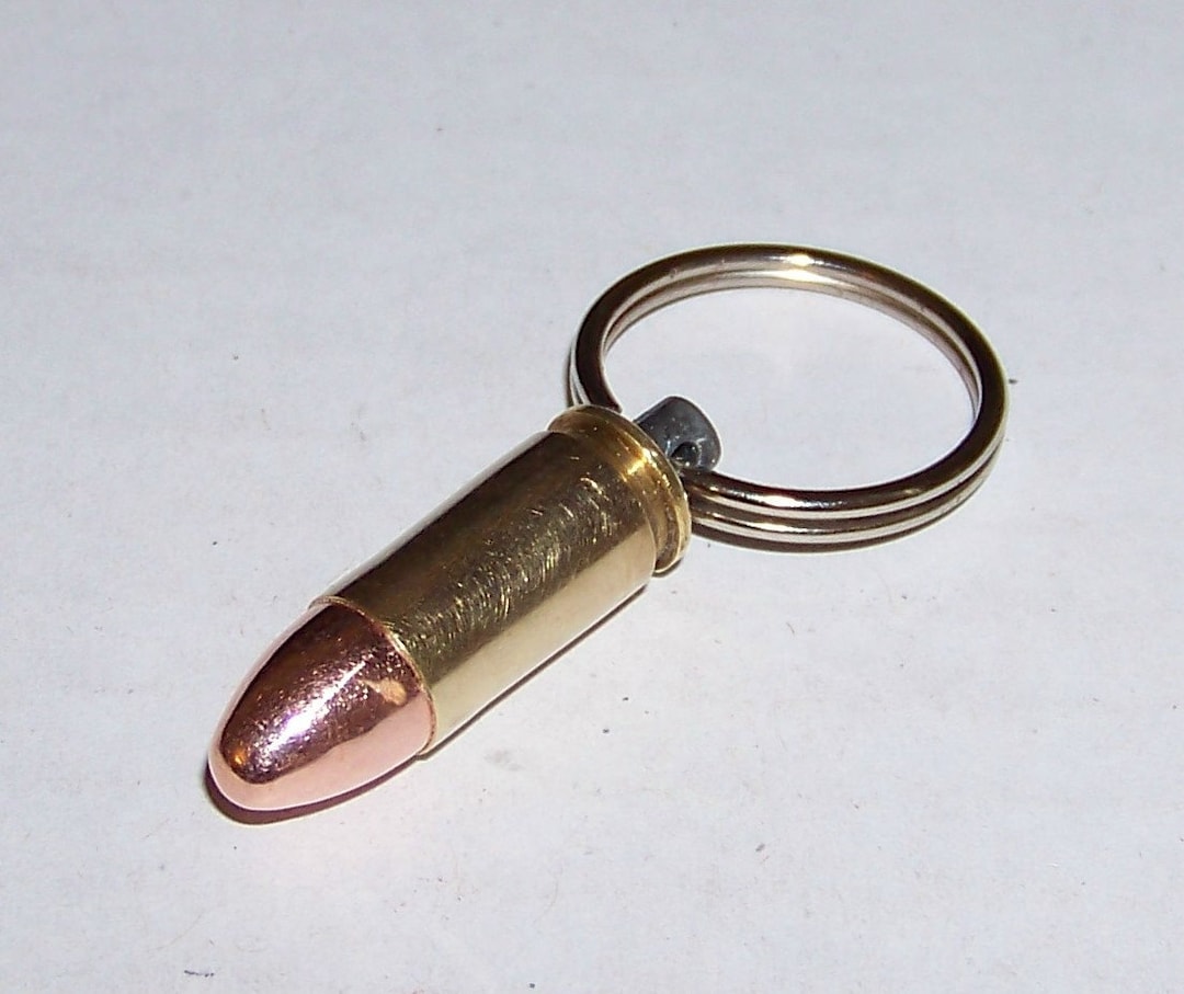9mm Bullet Key Chain BRASS Total Metal Jacket Zipper Pull Keychain - Etsy