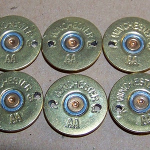 12 Gauge Shotgun Shell Cut and Drilled Brass Ends lot of 10 for Jewelry ...
