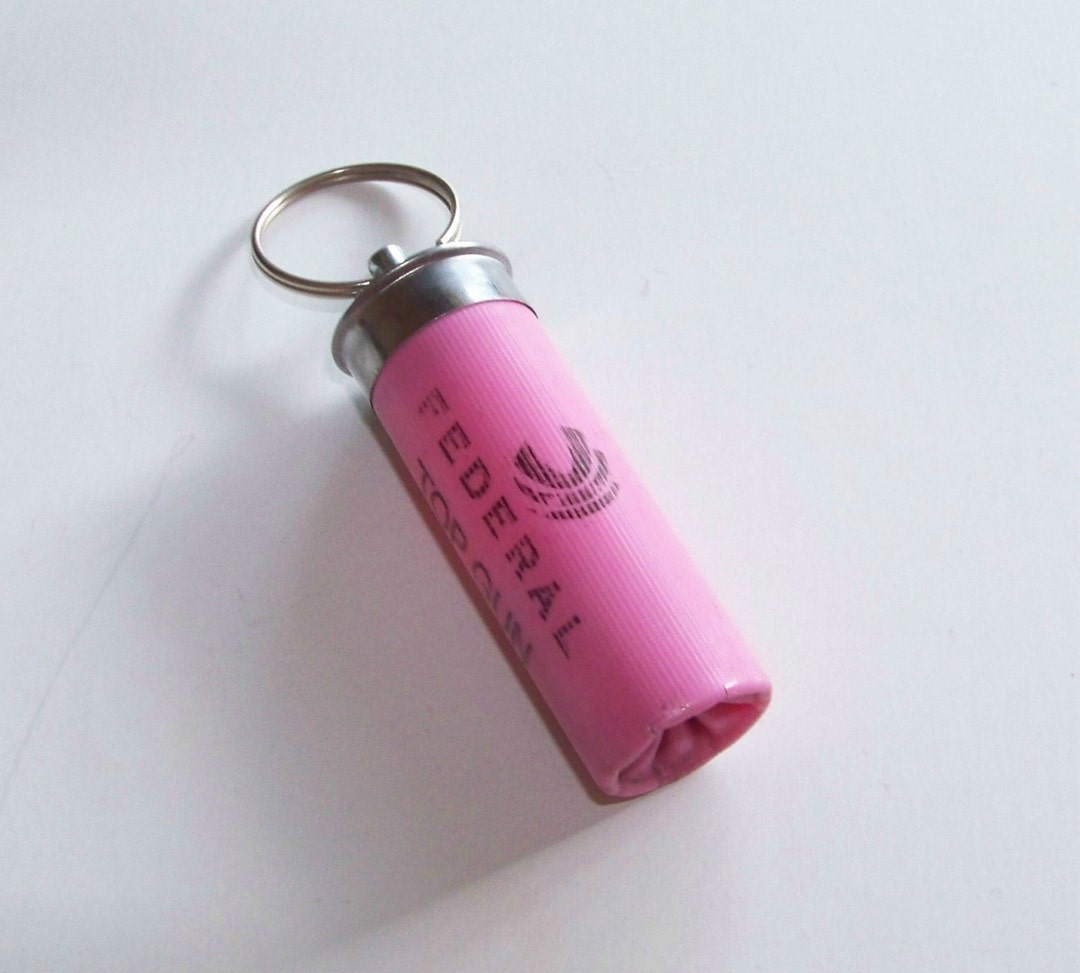 12 Gauge Pink Shotgun Shell Key Chain RECYCLED. Pink. Federal. Breast ...