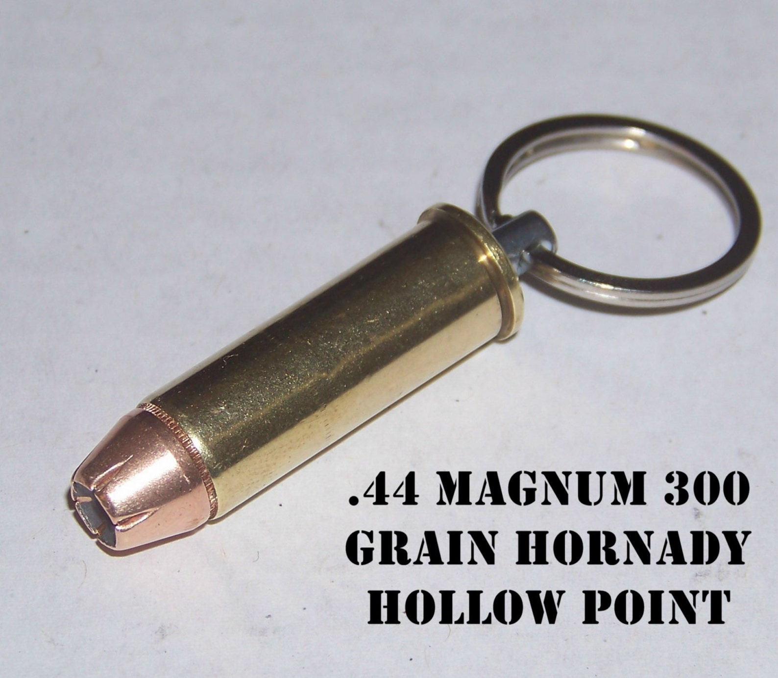 Bullet Key Chain Brass .44 MAGNUM Caliber ACP Recycled Total Metal ...