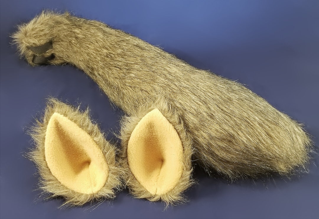 Faux Fur Gray Wolf Ears and Tail Cosplay Set - Etsy