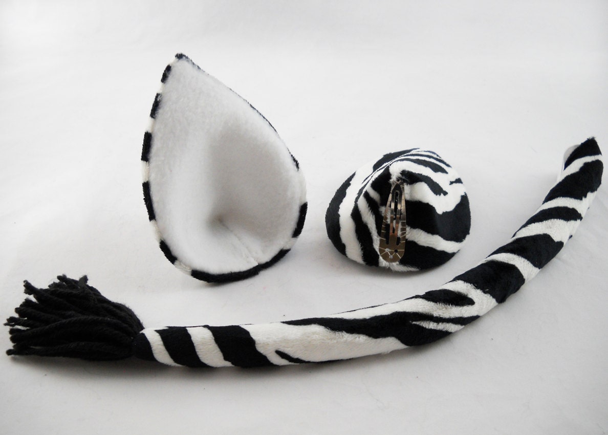 Zebra Ears and Tail - Etsy