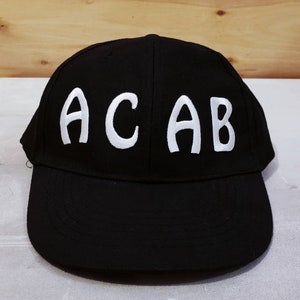 ACAB Baseball Cap Handmade Hat | Etsy
