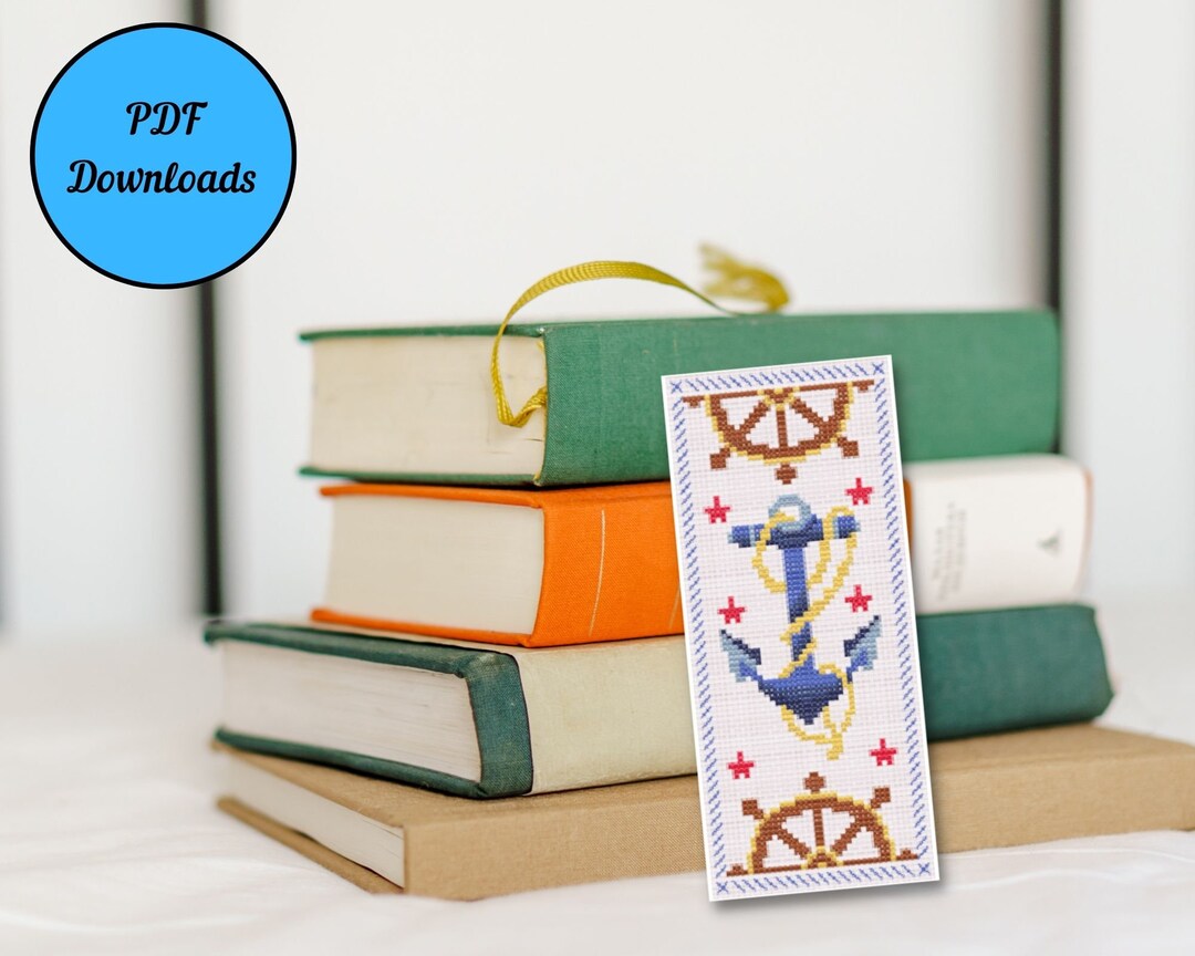 Anchor Bookmark Cross Stitch Pattern | Pattern Only | PDF - Etsy