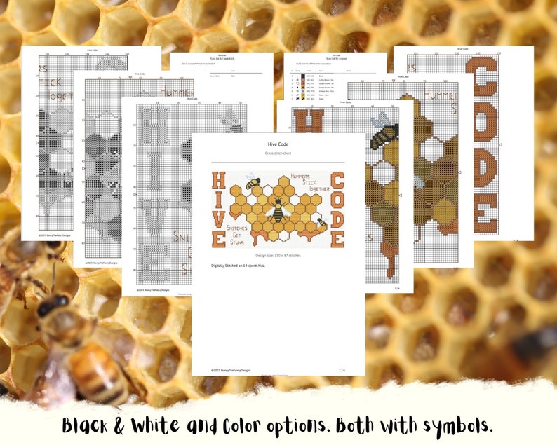 Hive Code Cross Stitch Pattern Only - Etsy