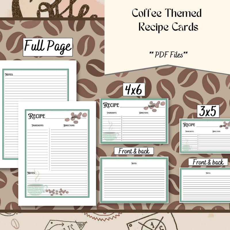 Blank Recipe Cards - Etsy