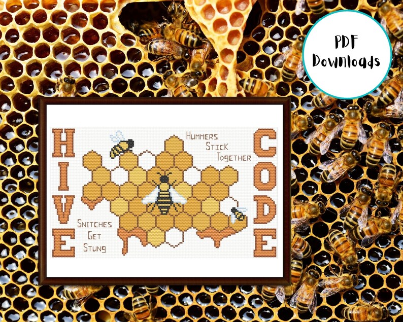 Hive Code Cross Stitch Pattern Only - Etsy