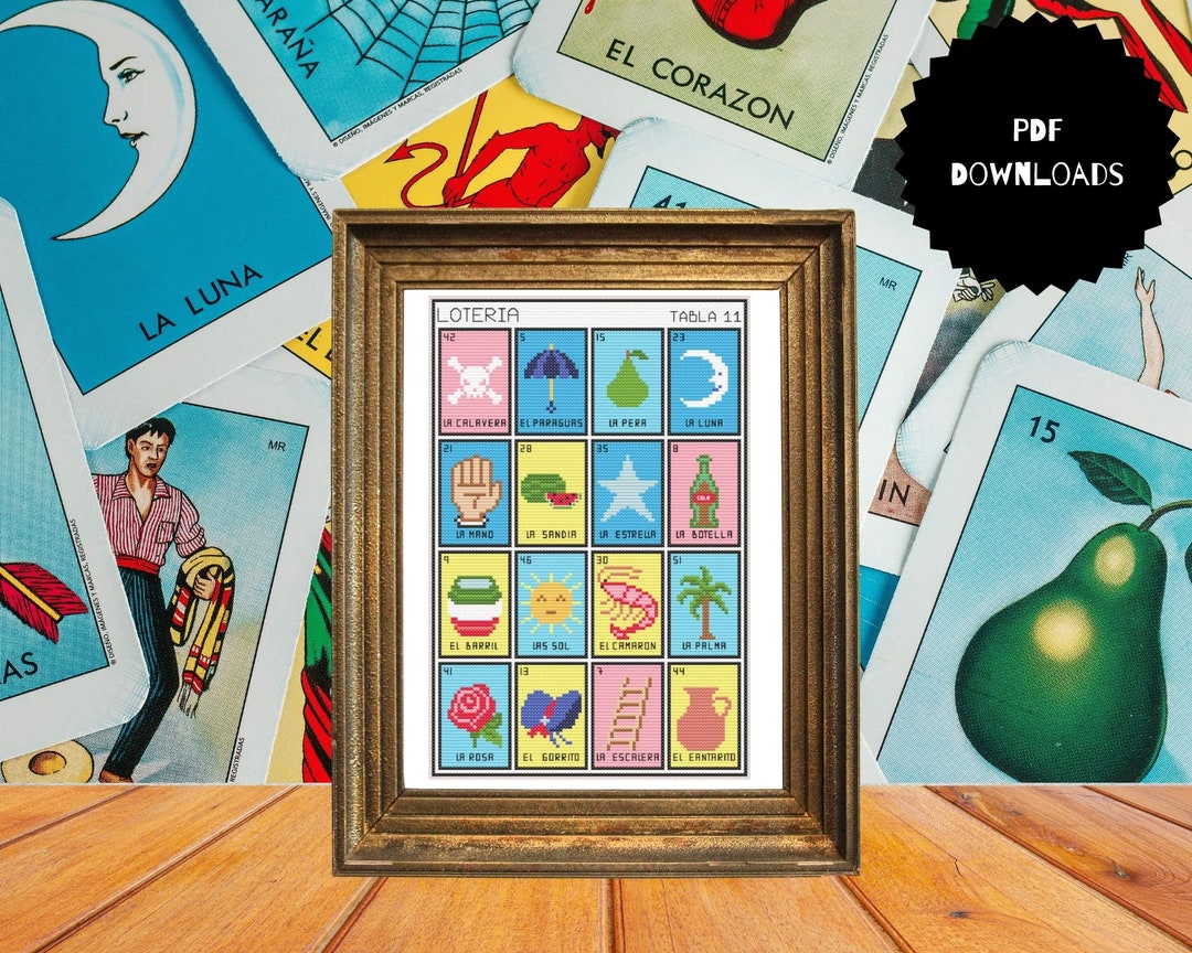 Loteria Card Cross Stitch Pattern | PDF Only - Etsy