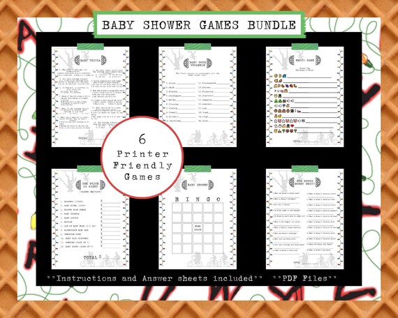 Strange Things Baby Shower Games Bundle 6 Games Printer - Etsy