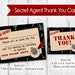 Secret Agent Thank You Cards Instant Download | Etsy