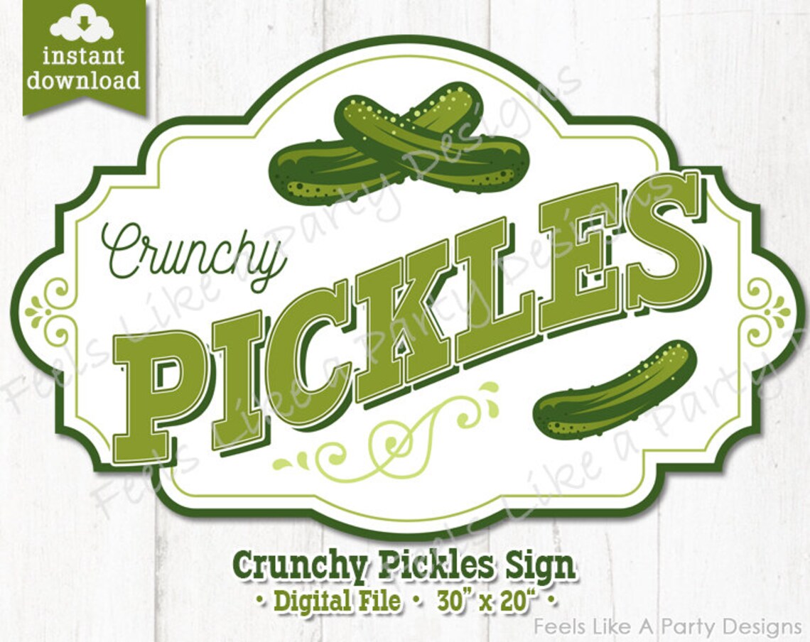 Pickle Sign DIY Instant Download - Etsy