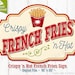 French Fry Sign - DIY Instant Download, French Fry Banner, French Fry ...