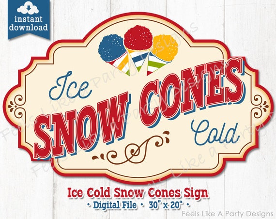 Snow Cone Signs