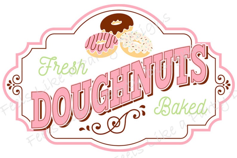 Doughnut Sign DIY Instant Download - Etsy