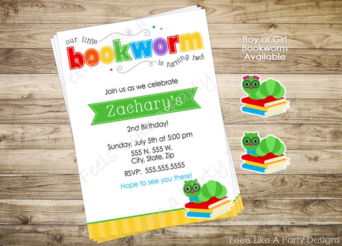 Boy Bookworm Thank You Bag Topper Instant Download Bookworm | Etsy