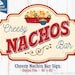 Red, Yellow and Blue Cheesy Nachos Bar Sign - DIY Instant Download ...
