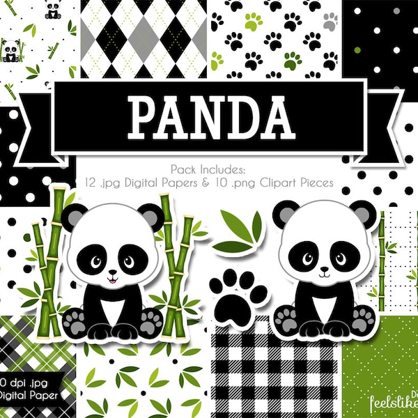 Panda Scrapbook - Etsy