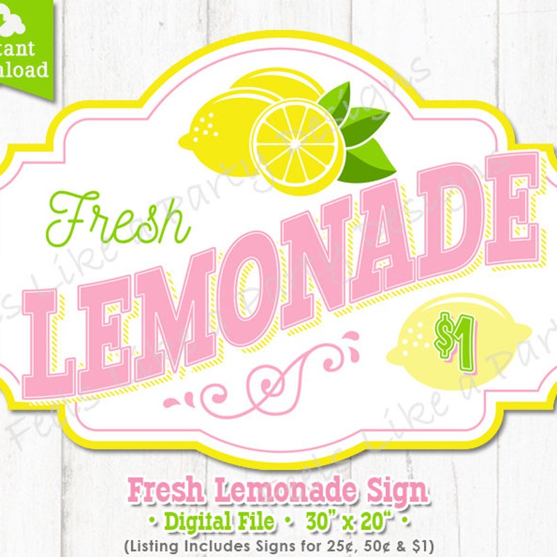 Lemonade Stand Signs - Etsy