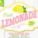 Lemonade Stand Sign DIY Instant Download, Lemonade Banner, Lemonade ...
