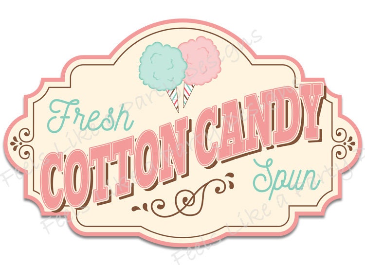 Vintage Cotton Candy Sign