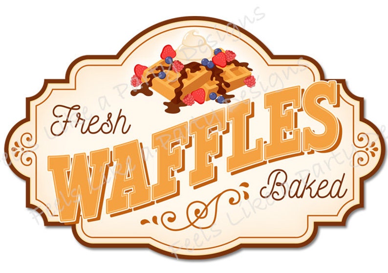 Waffle Stand Sign DIY Instant Download Waffle Party Sign - Etsy