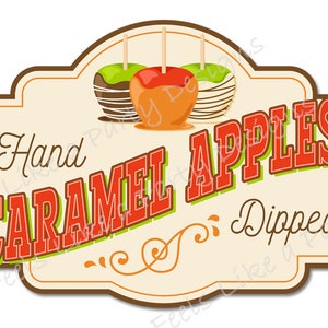 Caramel Apple Sign - DIY Instant Download, Caramel Apple Stand ...