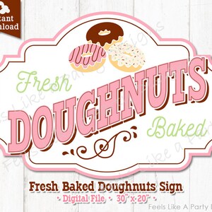 Doughnut Sign - DIY Instant Download - Etsy