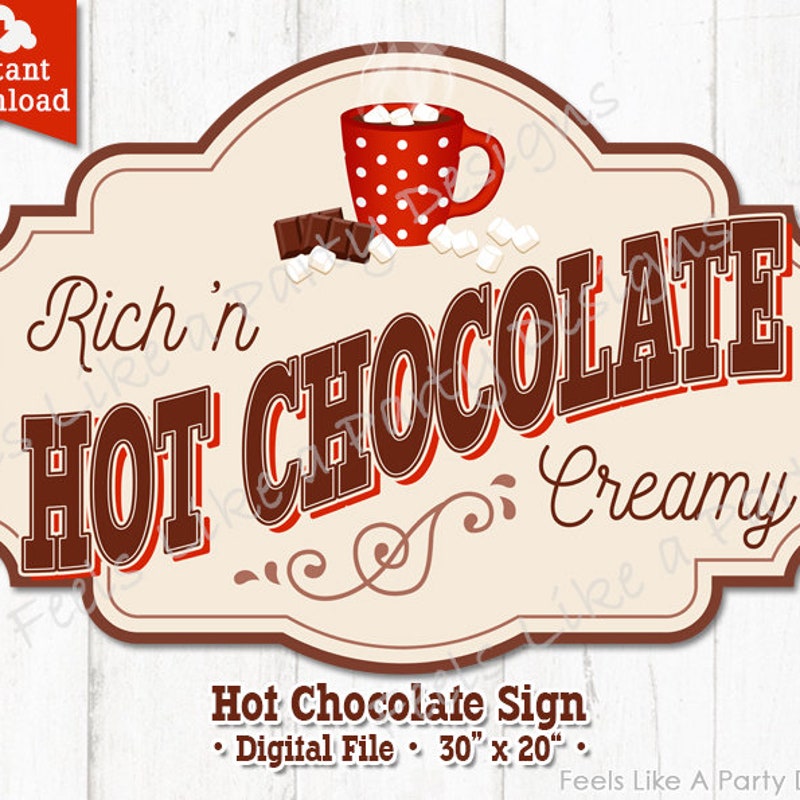 Hot Chocolate Sign - Etsy