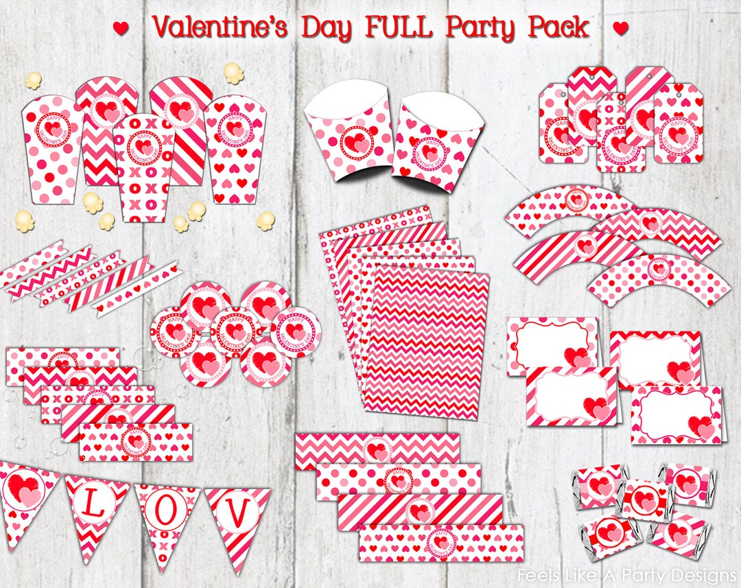 Valentine's Day FULL Party Pack Instant Download - Etsy