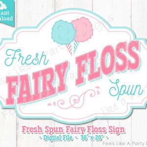 Fairy Floss Sign - DIY Instant Download, Carnival Signs, Fairy Floss ...