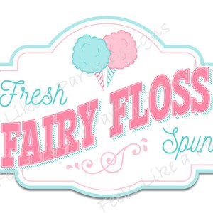 Fairy Floss Sign - DIY Instant Download, Carnival Signs, Fairy Floss ...