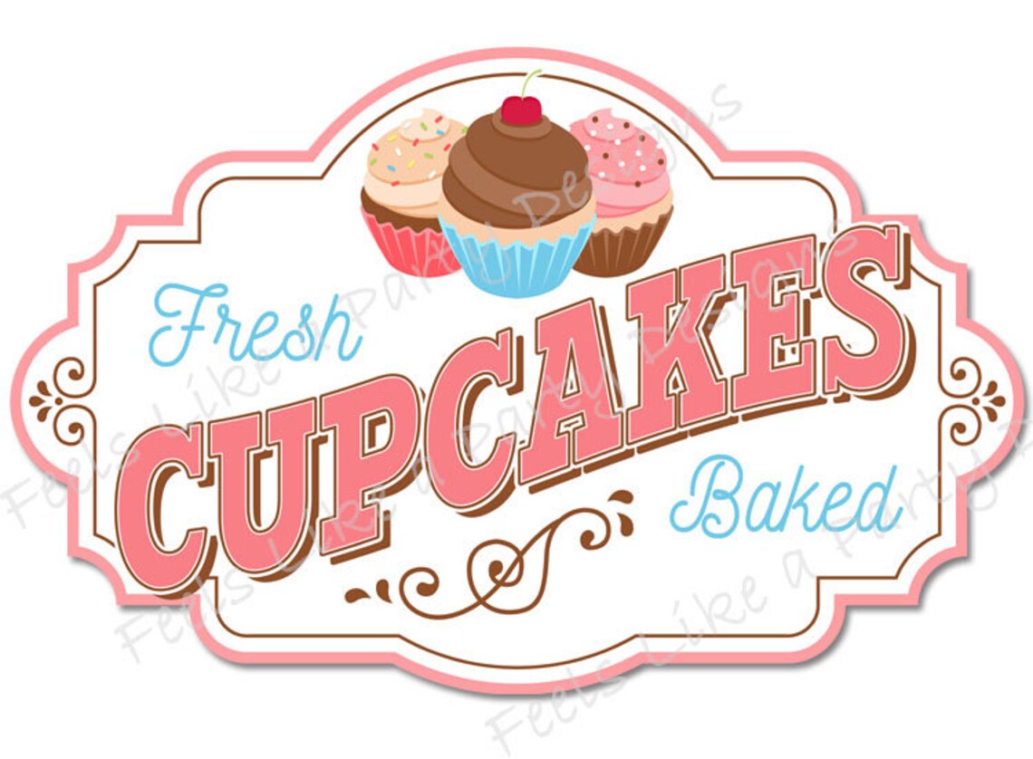 Cupcake Sign DIY Instant Download Carnival Signs Cupcake - Etsy