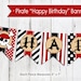 Pirate Happy Birthday Banner - Instant Download - Etsy