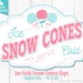 Pink and Blue Snow Cone Sign DIY Instant Download Carnival | Etsy